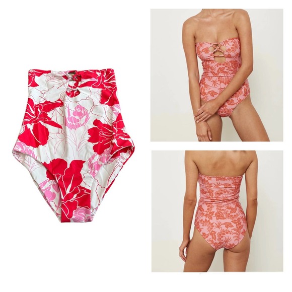 Victoria's Secret | Swim | New Aila Blue Zed Strapless One Piece In Love Iris Floral Print Size ...